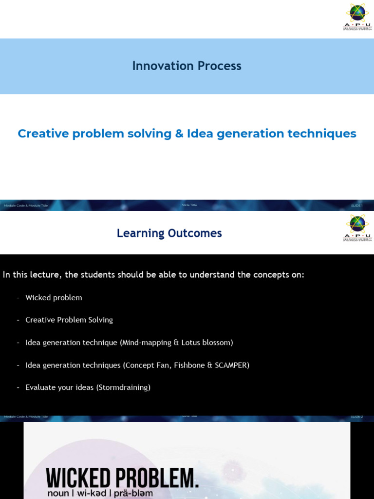 Creative Problem Solving Techniques | PDF | Creativity | Concept