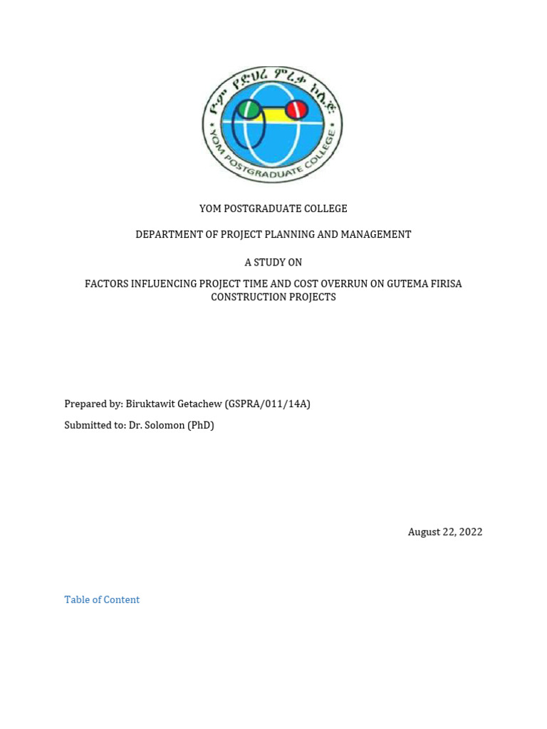 Draft Proposal Revised | PDF | Project Management | Cost Accounting