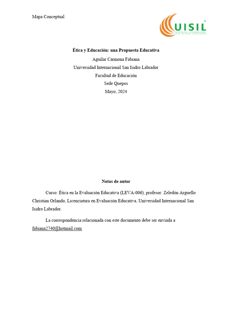 Mapa Concep Ética y Educación Una Propuesta Educativa | PDF | Sociedad | Evaluación