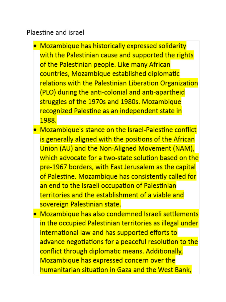 Plaestine and Israel | PDF | Palestinian Territories | World Politics