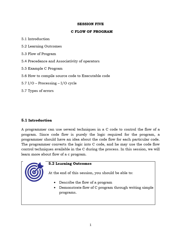 Session 5 - Flow of Program | PDF | Programming | Computer Program