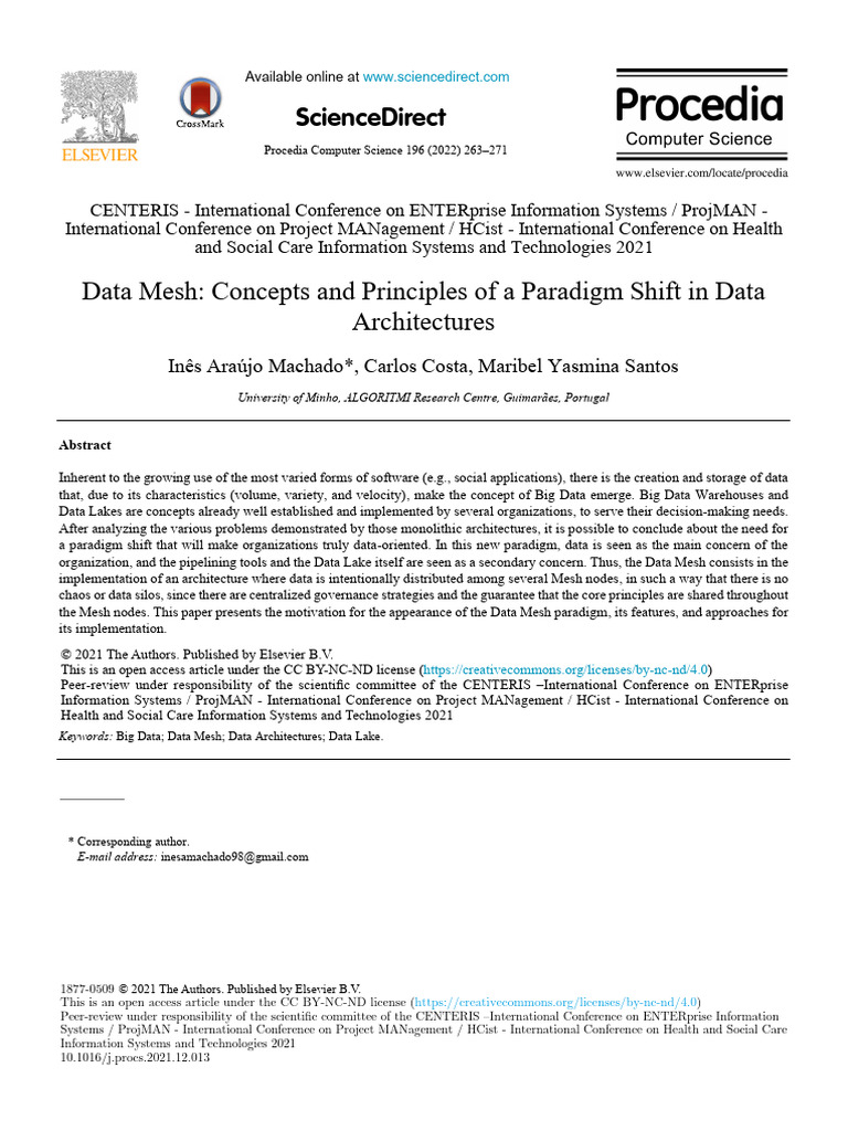 19 - ELSEVIER - 2023 - Data Mesh Concepts and Principles of A Paradigm Shift in Data ...