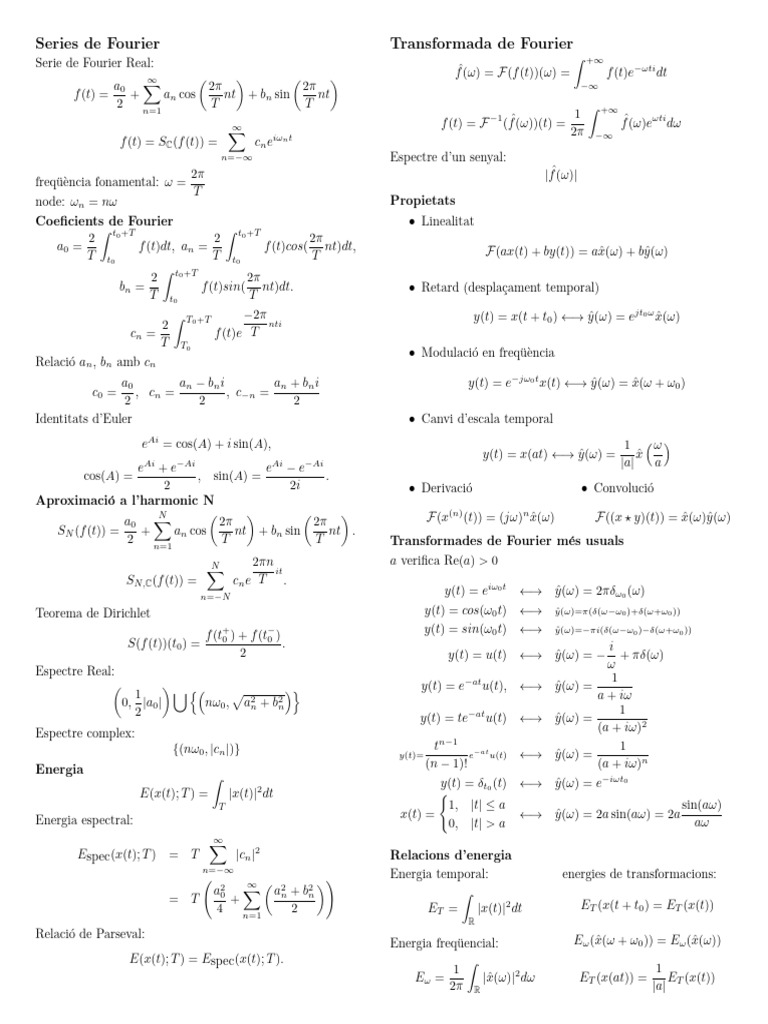 Formulario Transformadas Laplace y EDOO | PDF | Mathematical Analysis