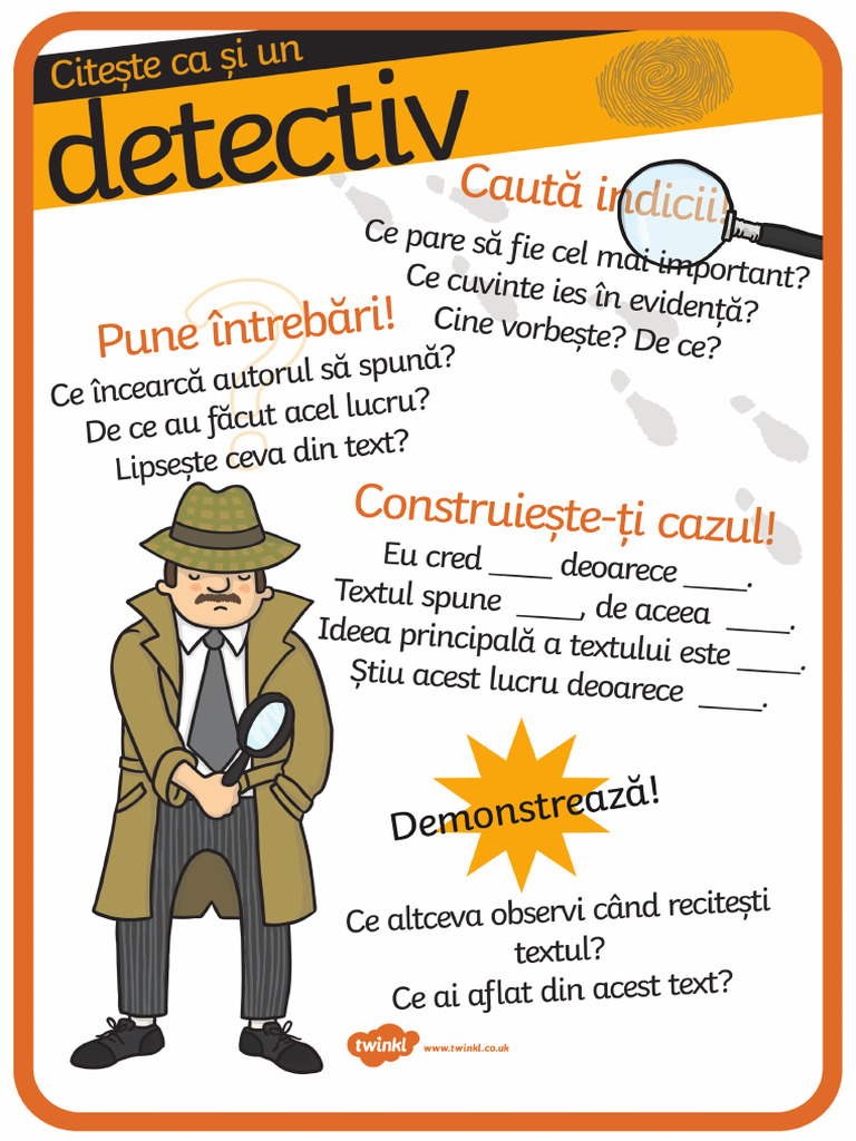 T L 3997 Fii Un Cititor Detectiv Plansa | PDF