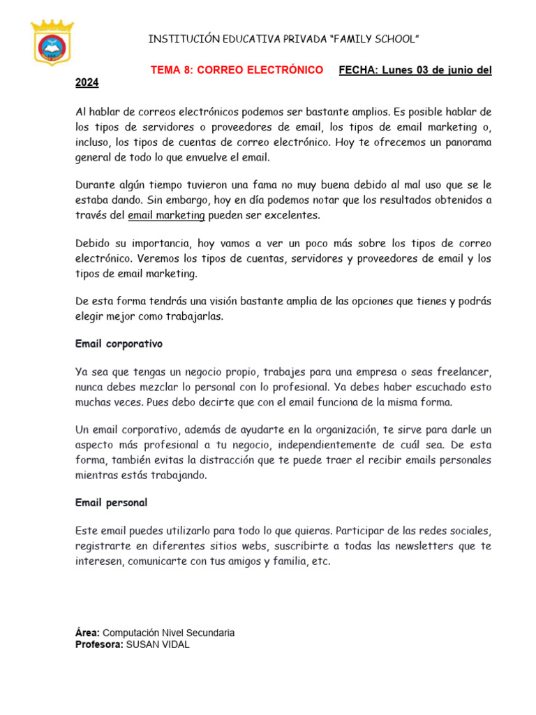 Clase 8 Cómputo para 1ro y 2do Sec PARA LUNES 03 DE JUNIO | PDF | Red mundial | Internet y web