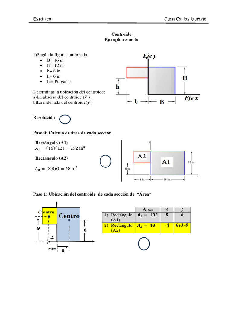Desarrollo Seman 5 Estatica | PDF | Centro de masa | Física