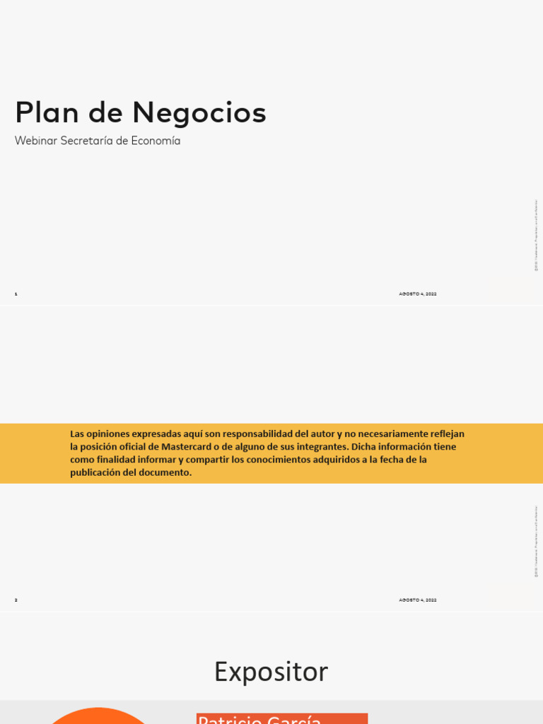 Presentación Plan de Negocios | PDF | Plan de negocios | Business