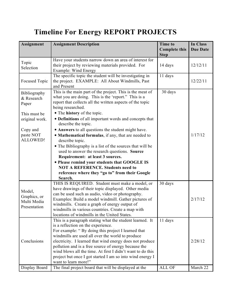 Energy Project Timeline Guide | PDF