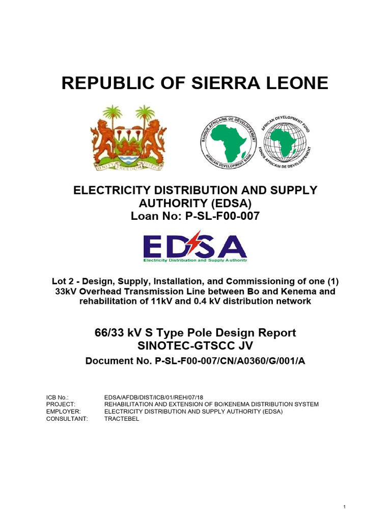 66kV S Type Pole Design Report P-SL-F00-007CNA0360G001A - Ver A | PDF ...
