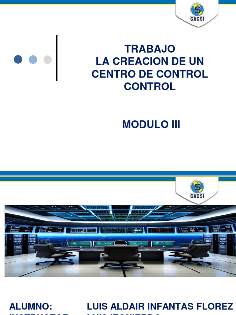 Trabajo La Creacion de Un Centro de Control | PDF | Circuito cerrado de ...