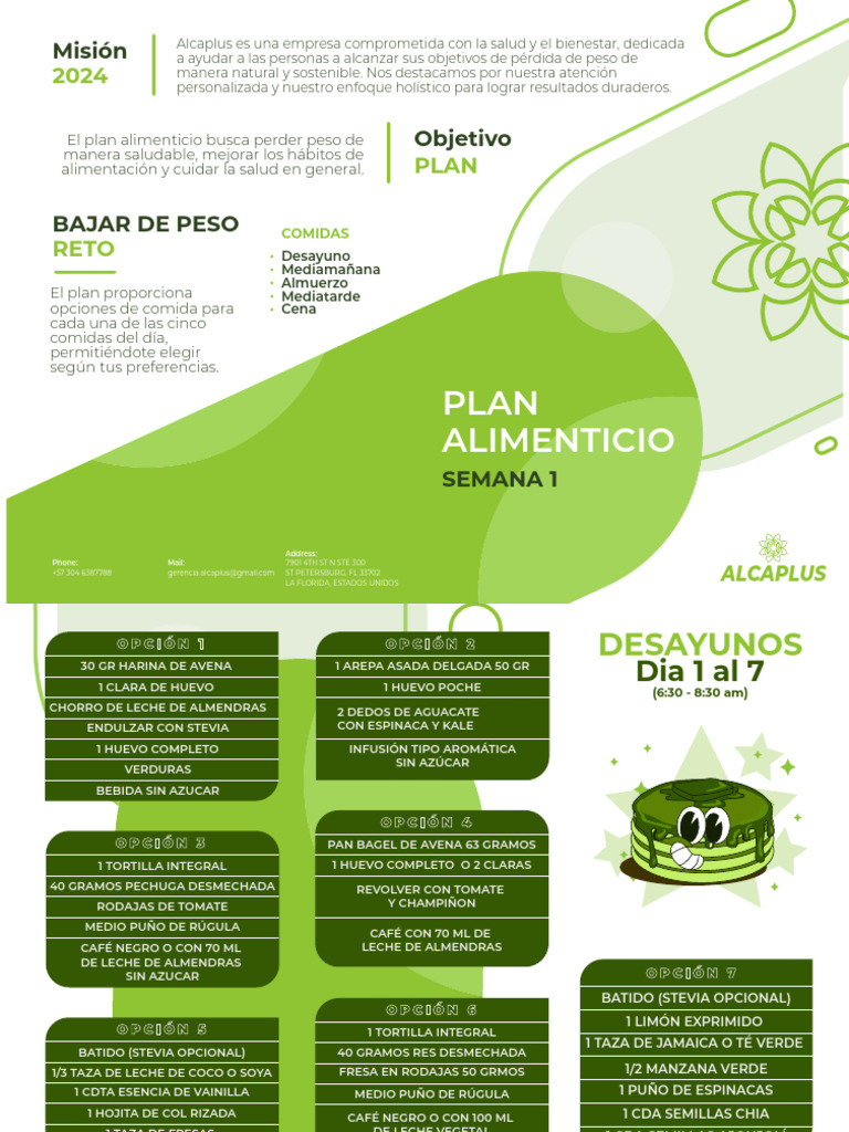 Plan Alimenticio New | PDF | ensalada | Vegetales