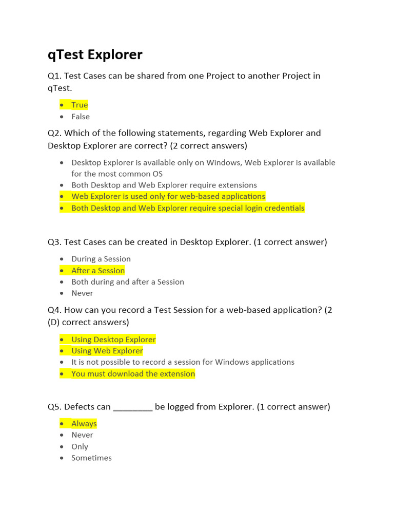 QTest Explorer Q&A | PDF | Computers
