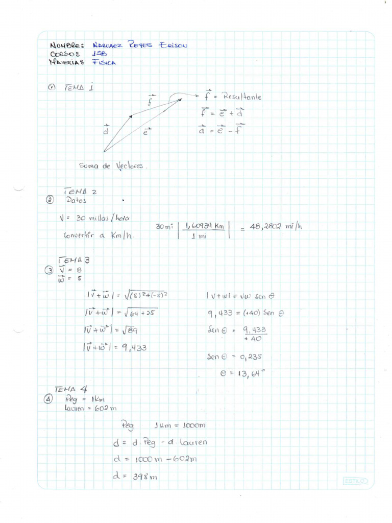 Ejercicios MRU | PDF