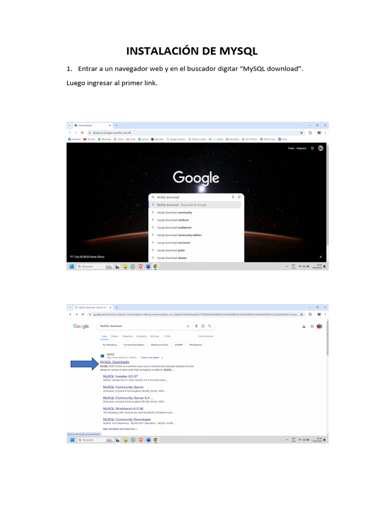 instalacion y creacion de base de datos | PDF | Mi sql | Software