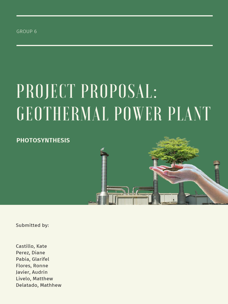 Project Proposal Geothermal Power Plant - GROUP 6 | PDF | Power Station ...