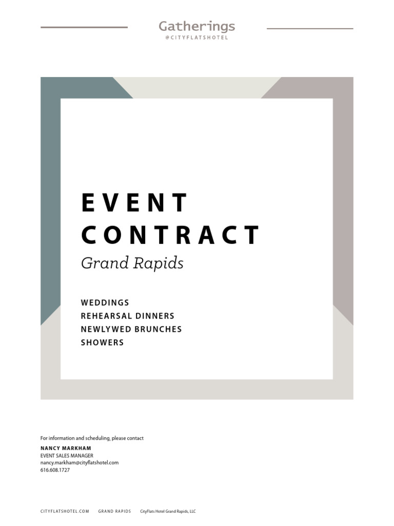 Event Contract GR Weddings 10 11 23 Form | PDF | Payments | Credit Card