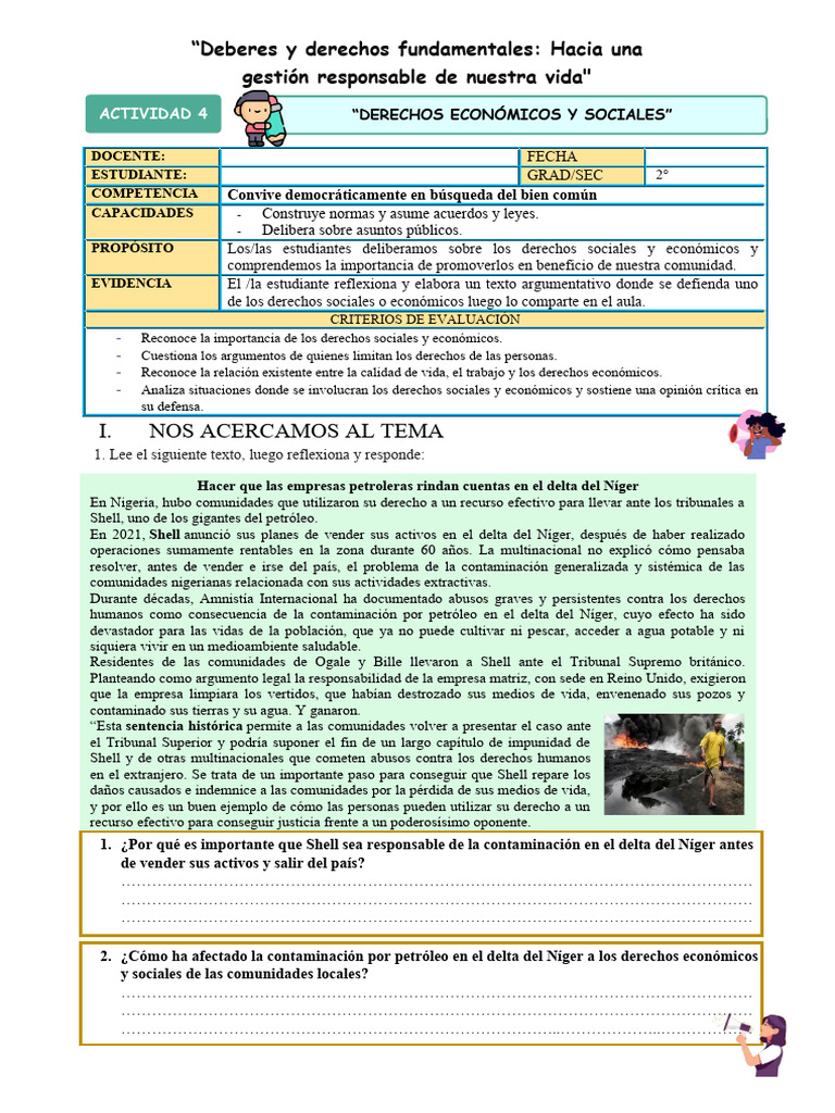2° DPCC - Actv.04-Uni.3 2024 | PDF | Desigualdad social | Discriminación y relaciones raciales