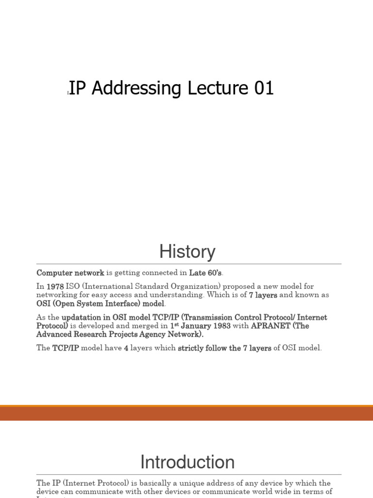 IPv4 Addressing and OSI Model Basics | PDF | Internet Protocol Suite ...