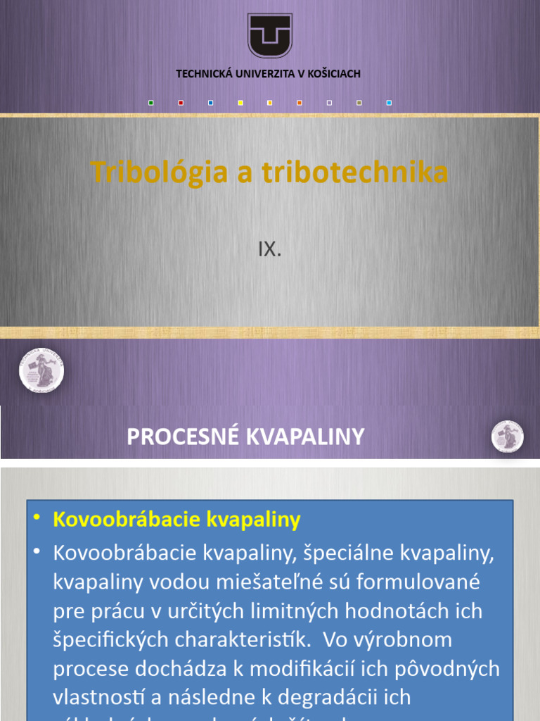 Prednáška TRIBO IX | PDF