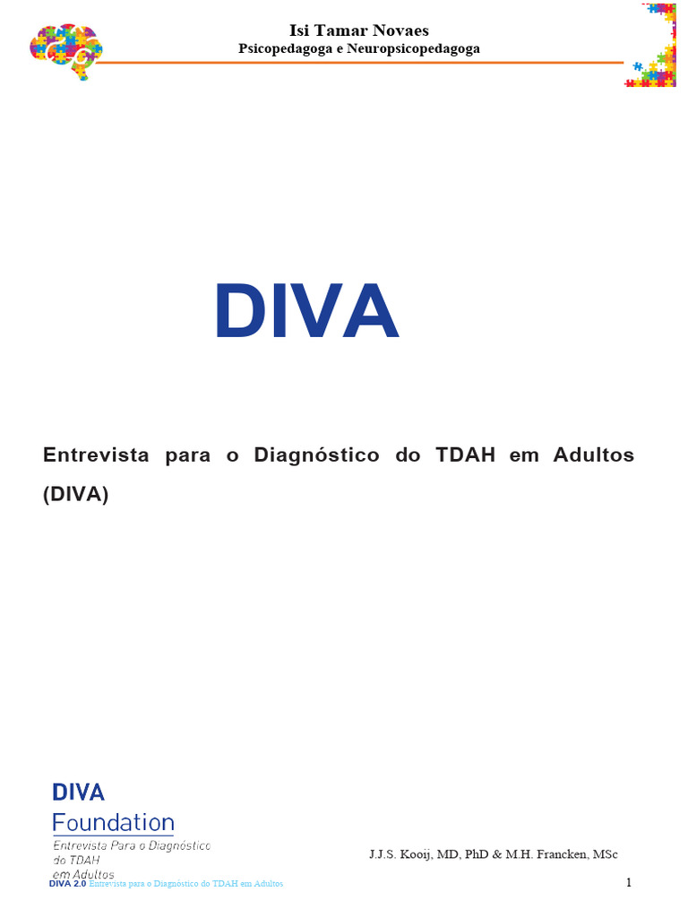 DIVA Teste TDAH | PDF | Transtorno de déficit de atenção e ...