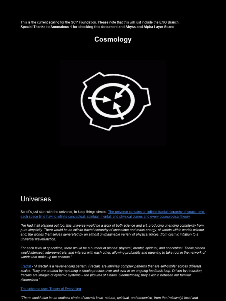 Composite SCP Scaling 2022 | PDF | Kabbalah | Infinity