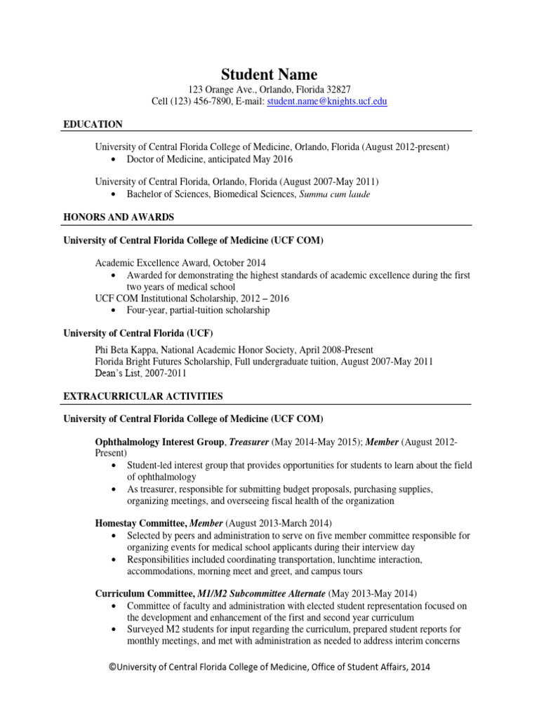 CV Sample For PsychSIGN | PDF | Cervical Cancer | Medical School