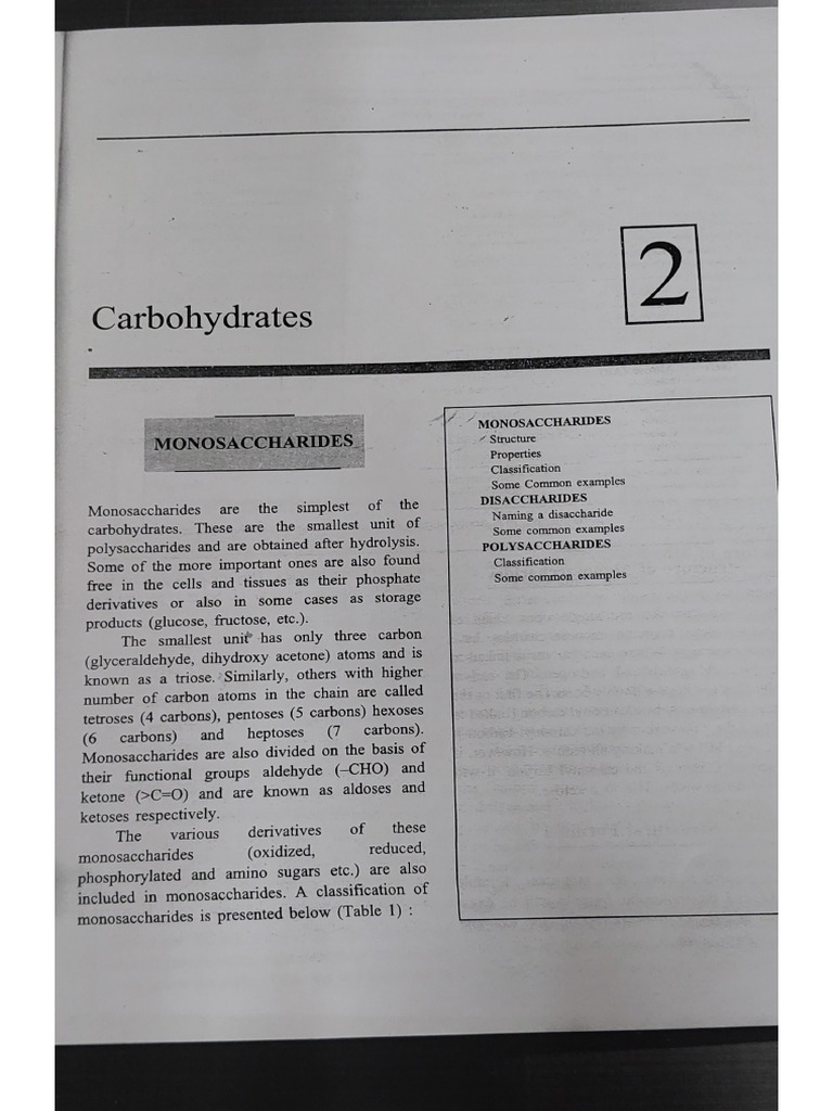 Carbohydrate Notes | PDF