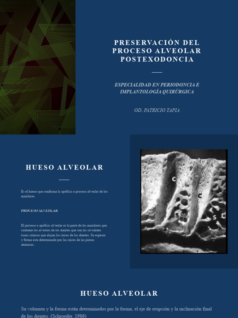 Preservación del Proceso Alveolar Postexodoncia | PDF | Hueso | Biología