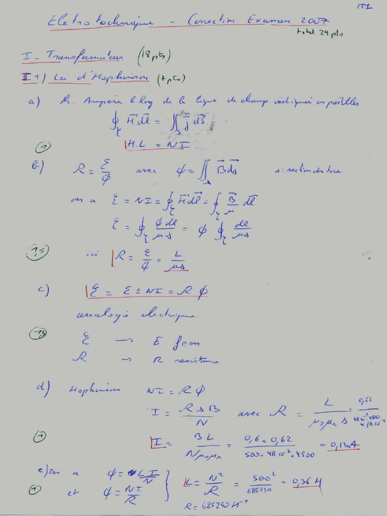 Correction Exam 2007 | PDF