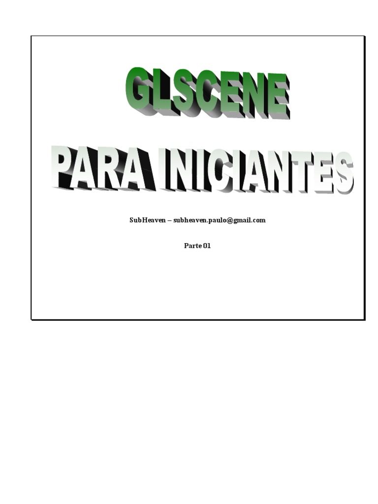GlScene para Iniciantes - Part 1 | PDF | Programas | Computação e ...