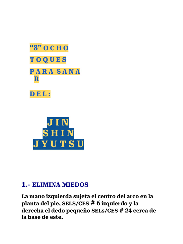 JSJ 8 Toques Basicos para Sanar | PDF | Mano