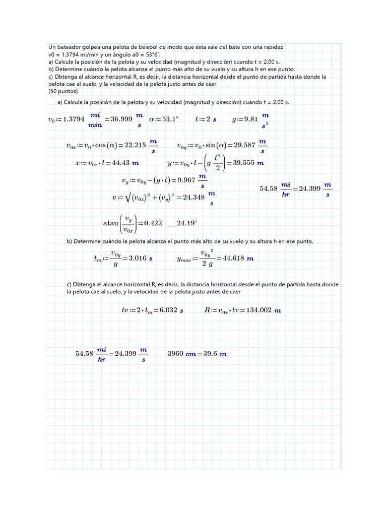 examen 1 | PDF | Movimiento (física) | Mecanica clasica