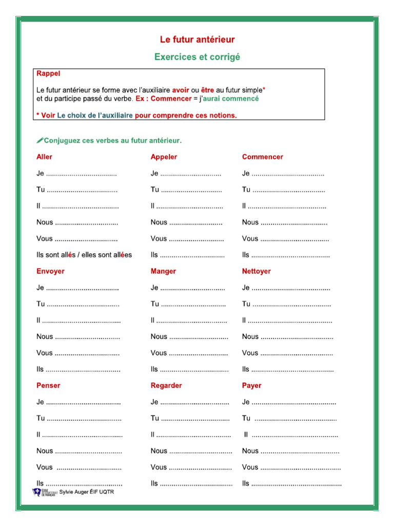 Le Futur Antérieur | PDF