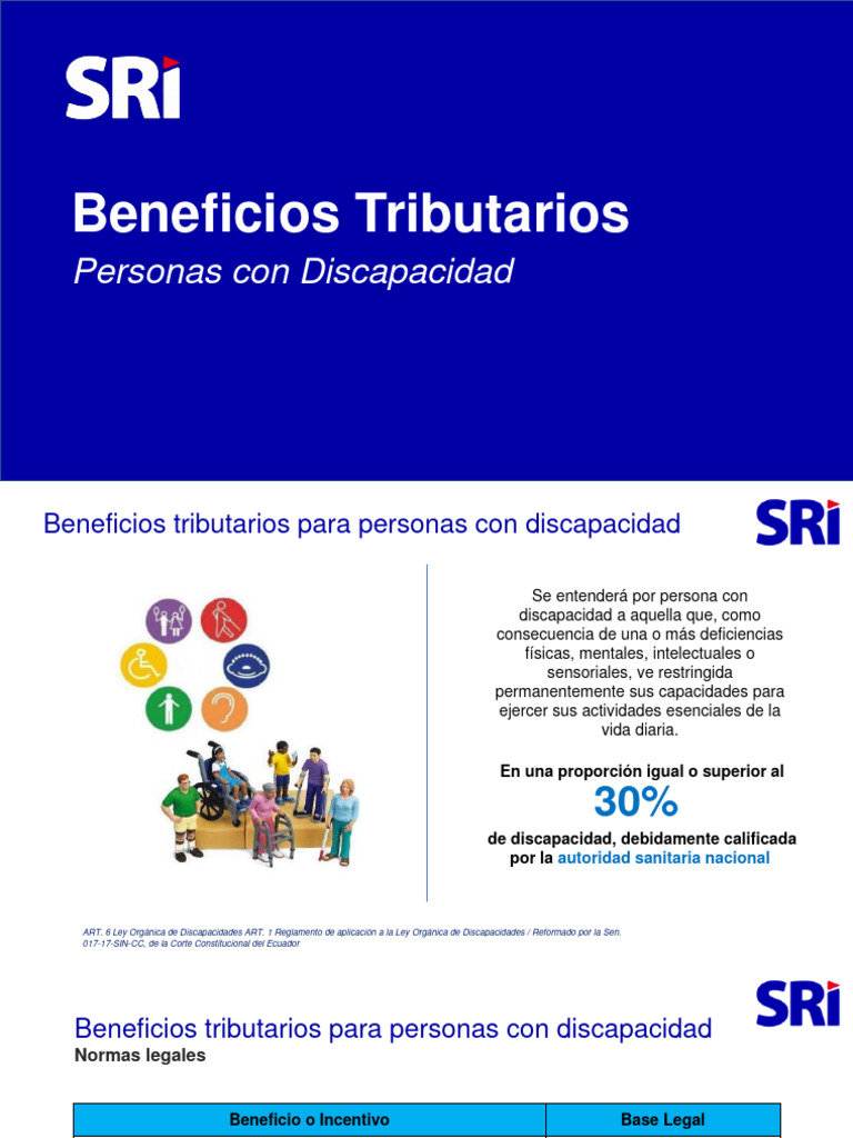 U4. Beneficios Tributarios Persona Con Discapacidad - Marzo 2024 | PDF | Impuestos | Impuesto al ...