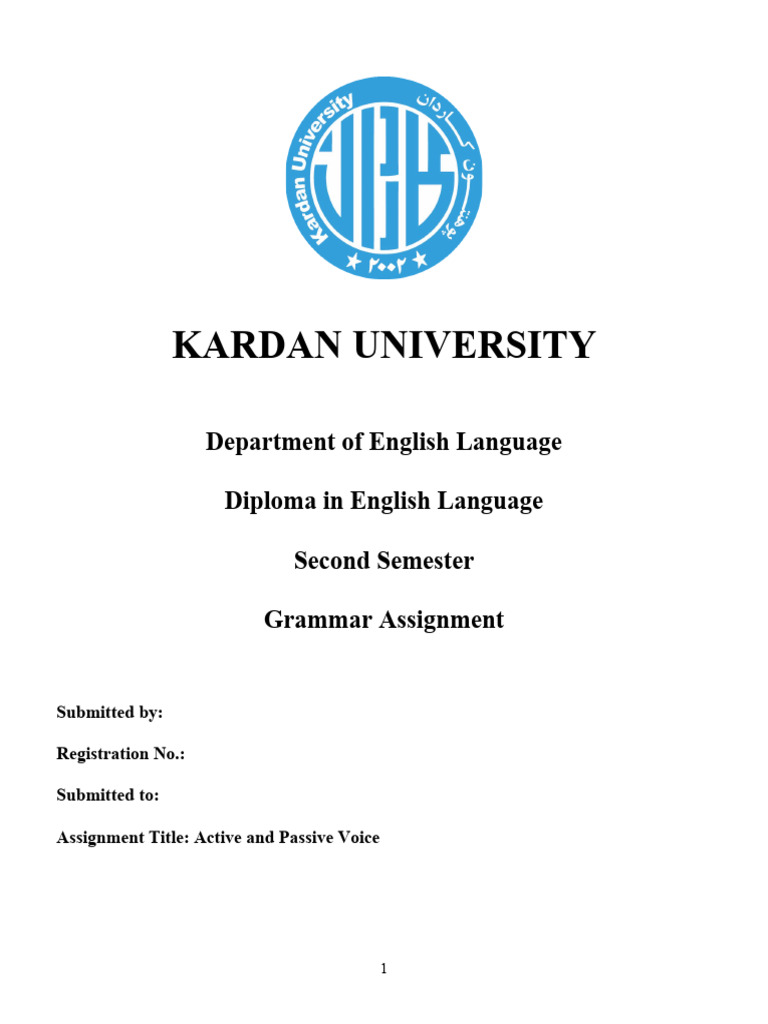 Active Voice and Passive Voice Assignment (After Mid Term) | PDF | Language Arts & Discipline