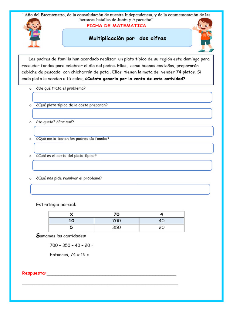 Ficha Mate Mart 11 Multiplicacion 2 Cifras | PDF