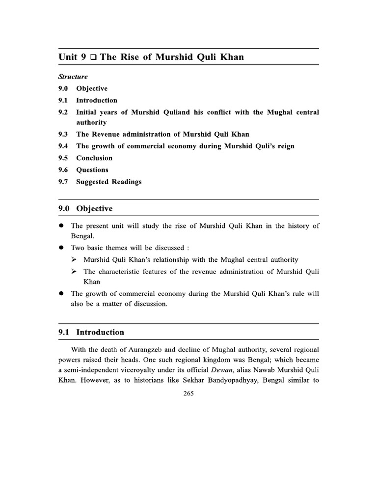 Murshid Kuli Khan | PDF