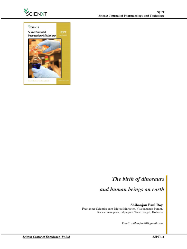 The Birth of Dinosaurs and Human Beings On Earth | PDF | Dinosaurs ...