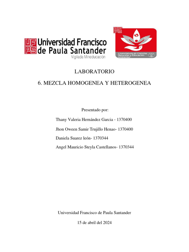 Mezclas Hetereogenea y Homogenea NN | PDF | Mezcla | Destilación