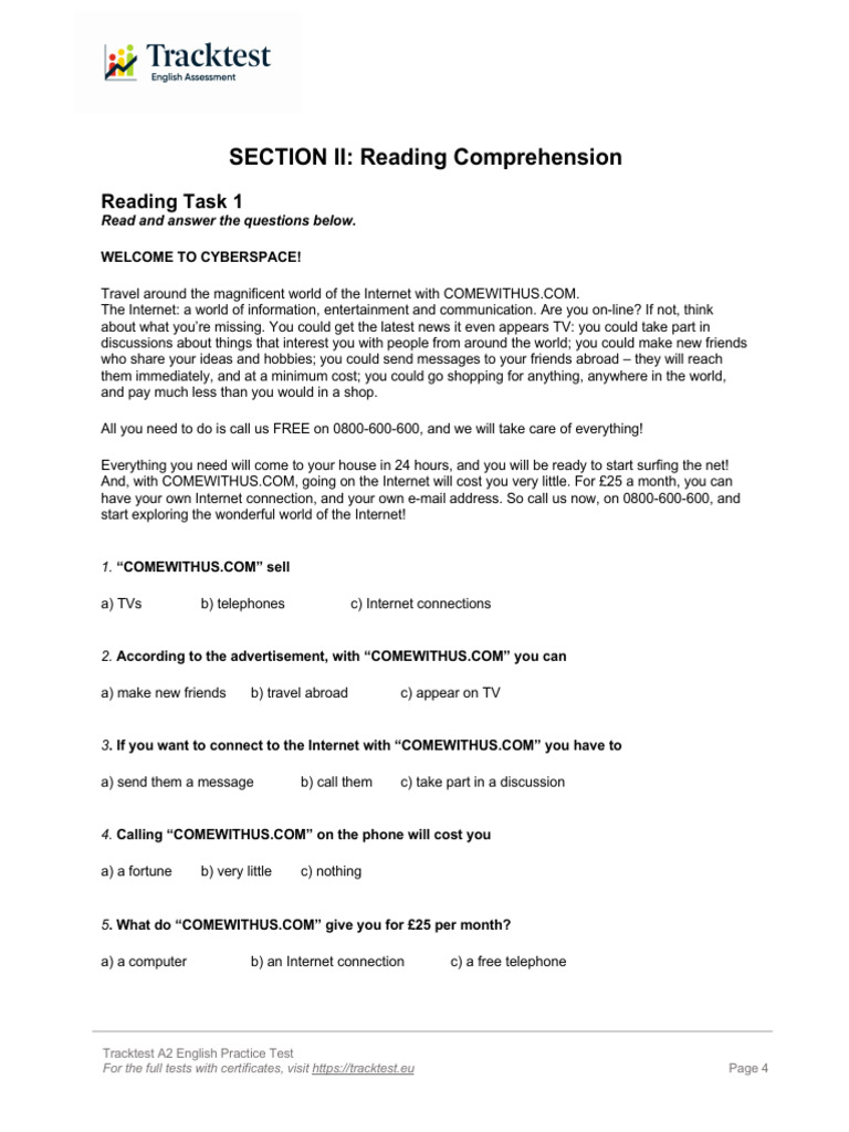 Reading Practice - Week 3 | PDF | Thailand | Internet