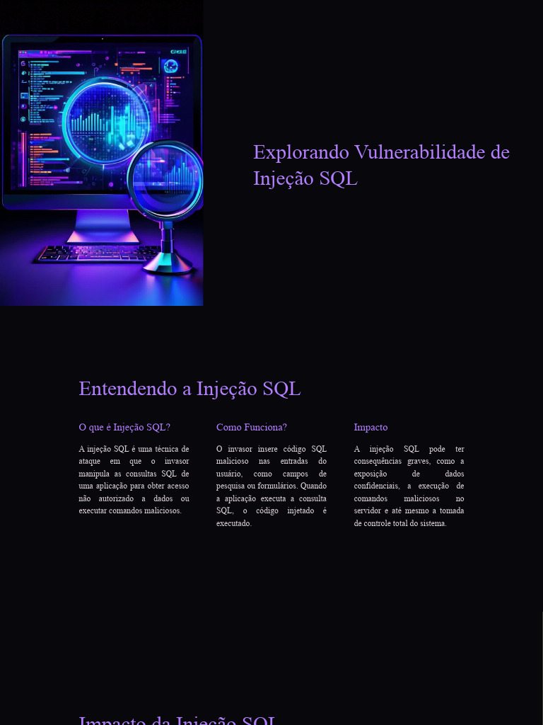 Explorando Vulnerabilidade de Injecao SQL | PDF | SQL | Segurança de ...