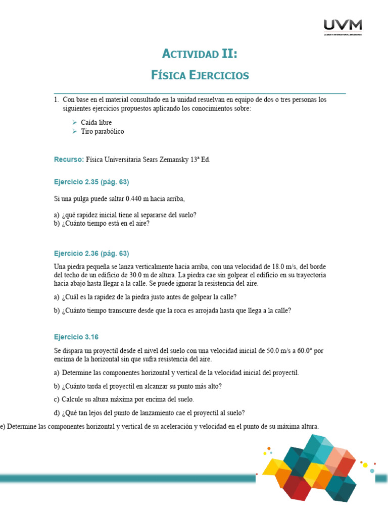 A2_Ejercicios Fisica | PDF