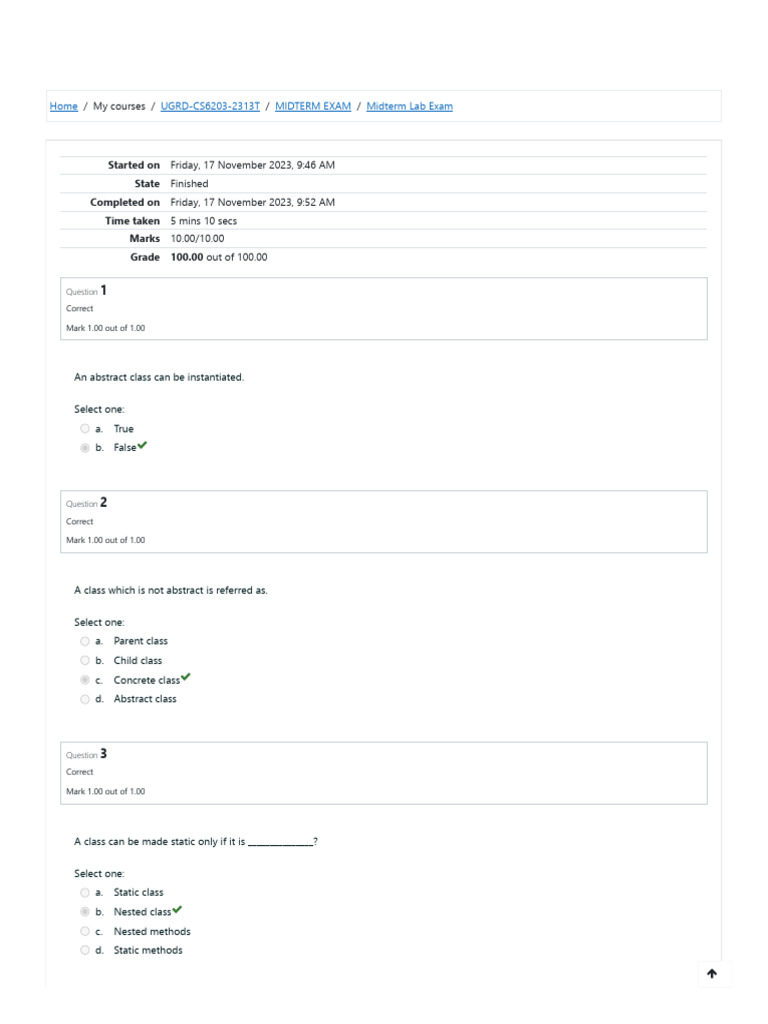 Midterm Lab Exam | Download Free PDF | Class (Computer Programming) | Method (Computer Programming)
