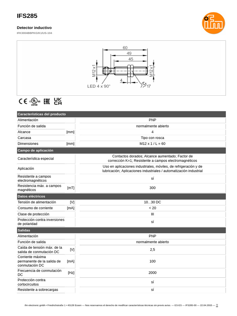 Ifs285 00 - Es Es | PDF | Ingenieria Eléctrica | Electricidad