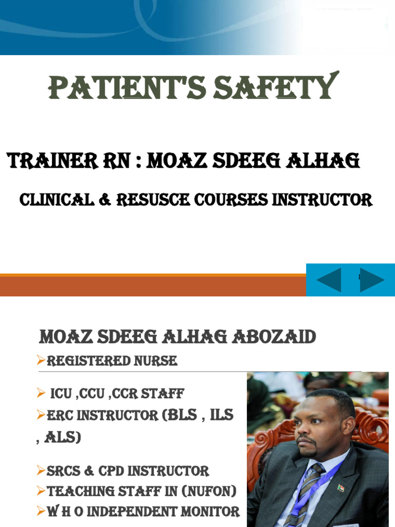 Patients Safety Moaz | PDF | Patient Safety | Patient
