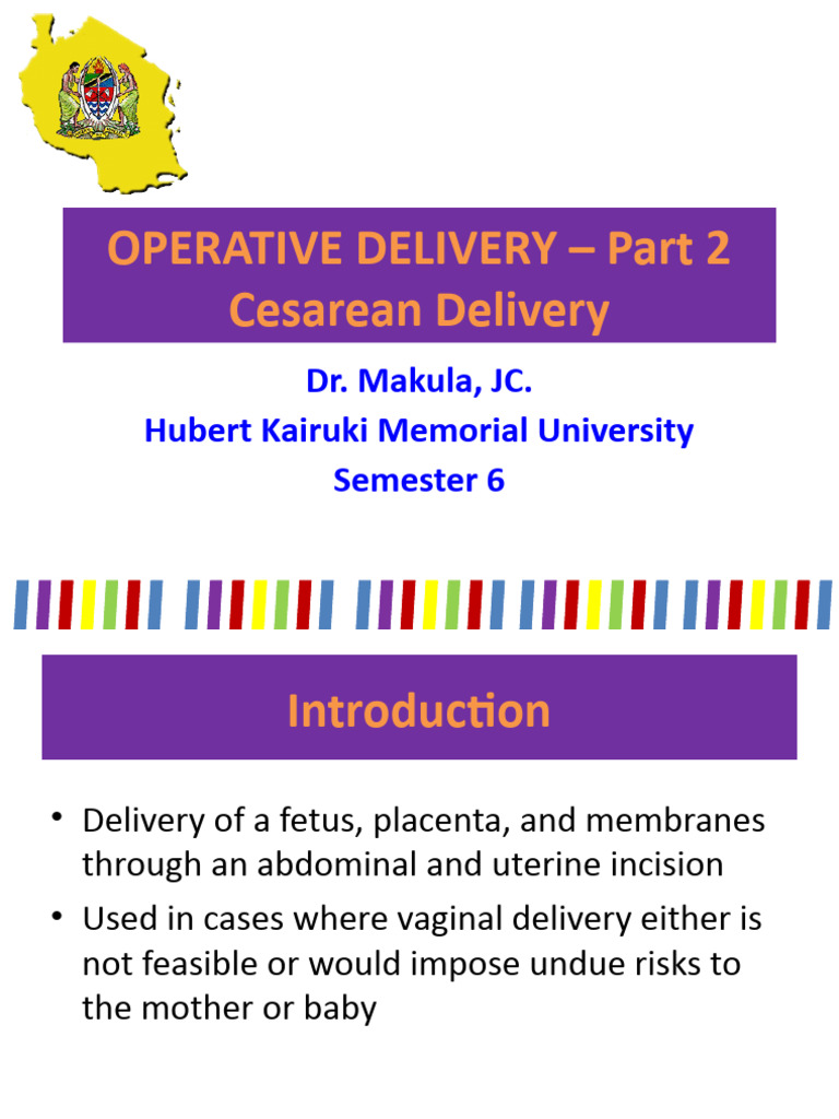 Operative Delivery - Cesarean Delivery | PDF | Caesarean Section ...