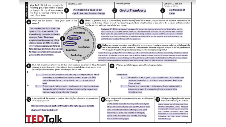 Greta Thunberg Tedtalk, Climate Change | PDF | Climate Change | Climate ...