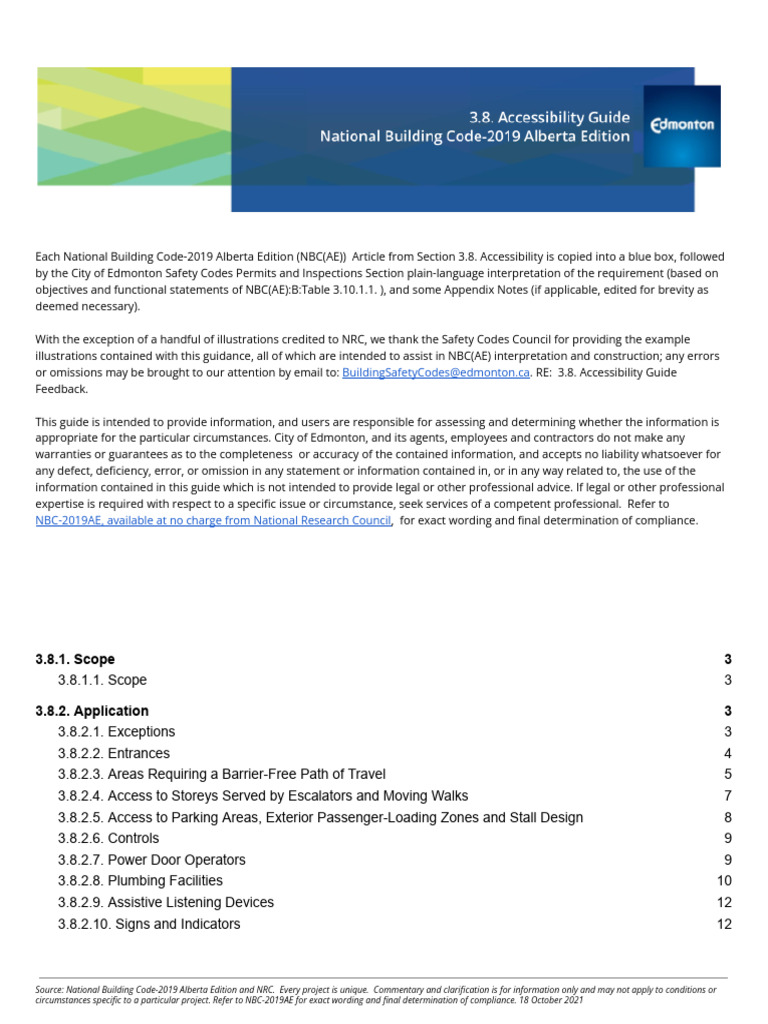 Alberta Building Code Accessibility Guide | PDF | Accessibility | Elevator