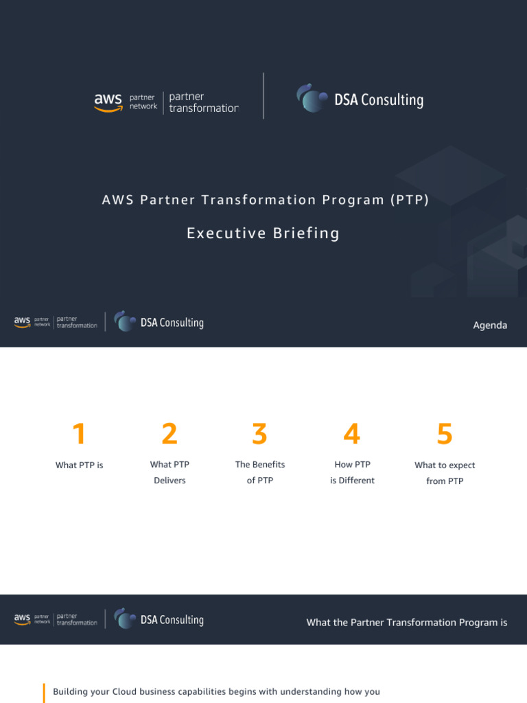 AWS PTP Classic - Executive Briefing | PDF | Cloud Computing | Amazon ...