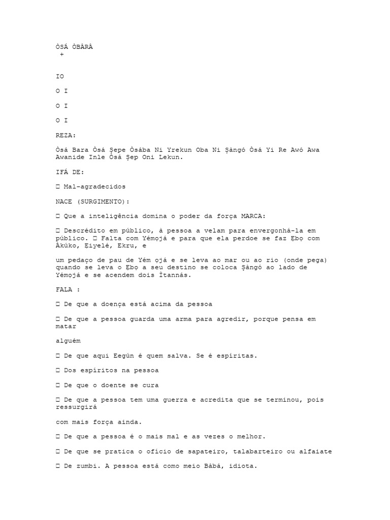 Òsá Òbàrà | PDF